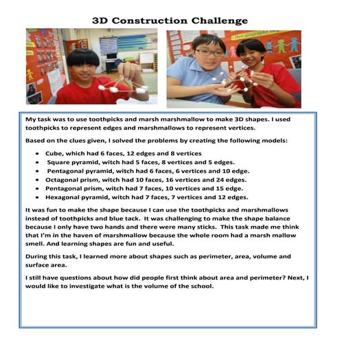 3 d marshmallow models | DOCX