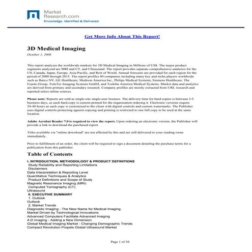 3D medical imaging | PDF