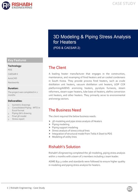 3D Modeling & Detail Engineering for Metering Skid of FPSO Catcher | PDF
