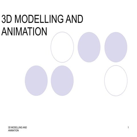 3 d modelling and animation | PPT