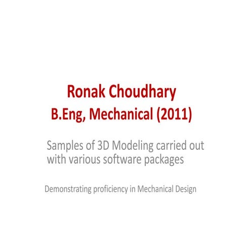 3D Modelling Portfolio | PPT