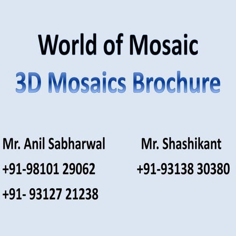 3D Mosaics | PPTX