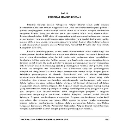 3 dok prioritas & plafon 2018 | PDF