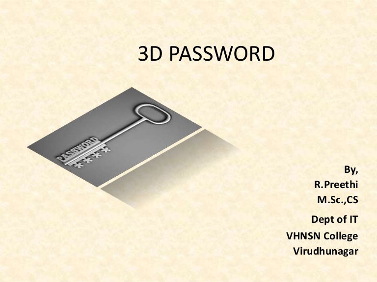 3d Password