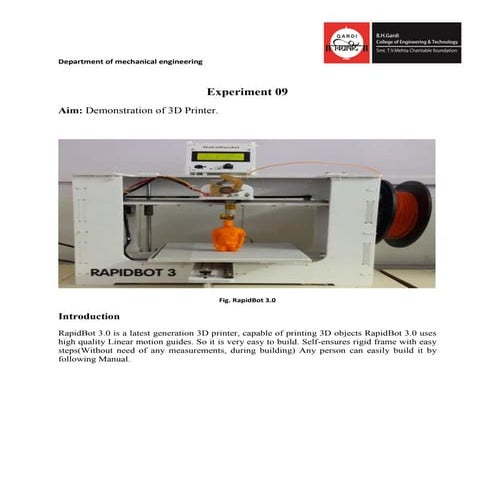 3d printer manual | PDF