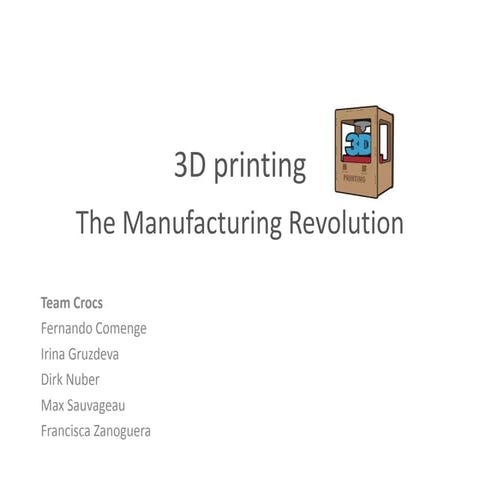 3 d printing final draft - work on this one | PPTX