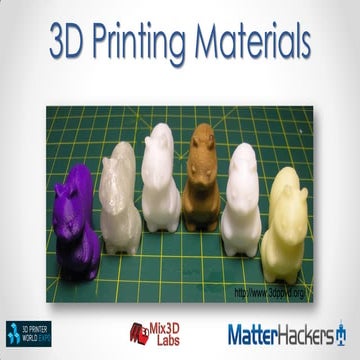 3D Printing Materials - The Common and Exotic | PPT