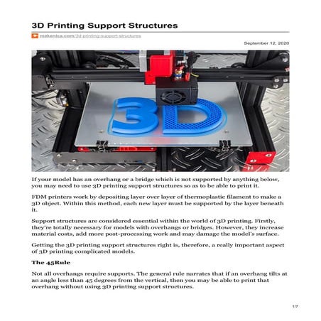 3d printing support structures | PDF | 3-D Graphics | Computer Software ...