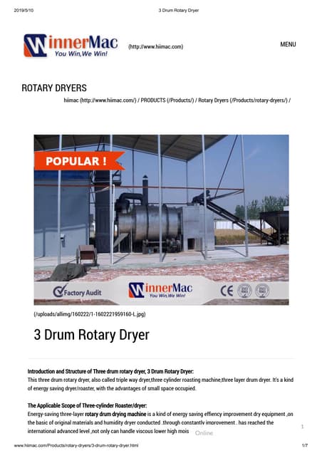 Rotary Dryer | PDF