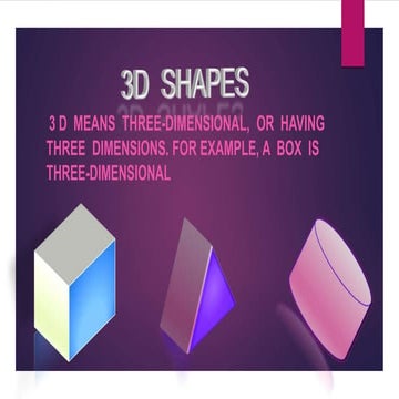 3 d shapes | PPTX