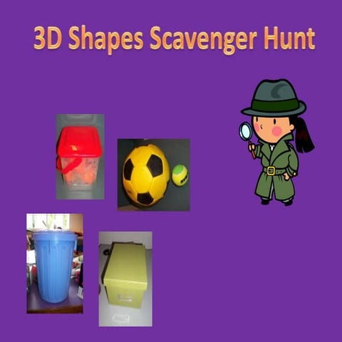 3D Shape Scavenger Hunt | PPTX