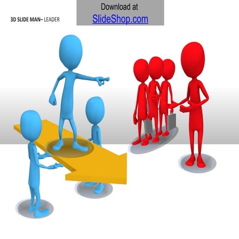 3D slide man leader | PPT