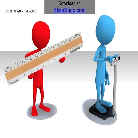 3 d slide man - measure | PPT