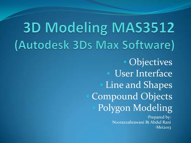 Autodesk 3Ds Max Keyboard ShortCuts | PDF