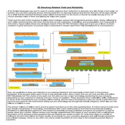 3D Stack Yield & Reliability | PDF