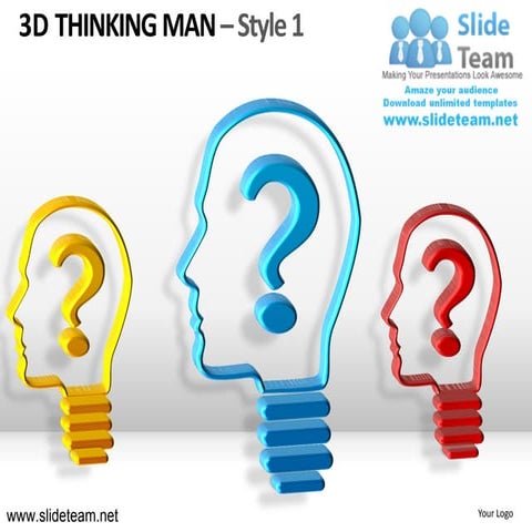 3d thinking man style 1 powerpoint presentation slides ppt templates | PDF