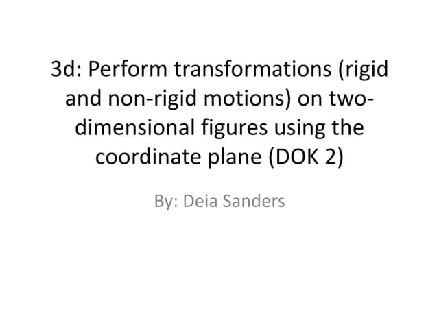 Translation, Dilation, Rotation, ReflectionTutorials Online