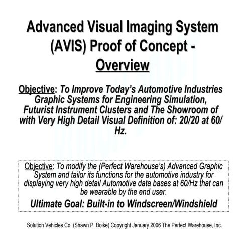 3 D Visual Avis Project | PPT