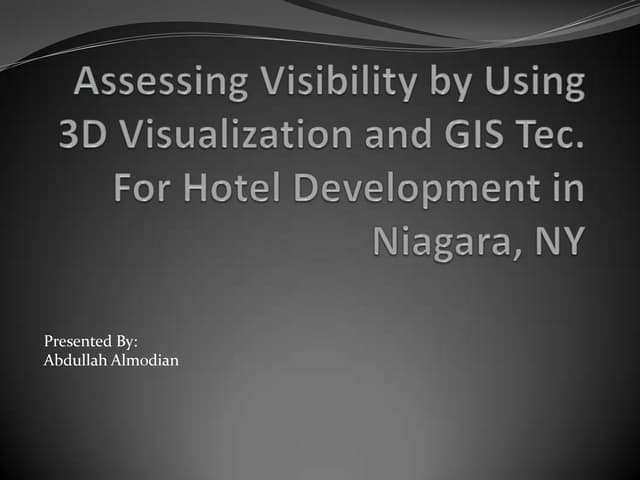 3 D Visualization And Gis Pptx 3 D Graphics Computer Software And