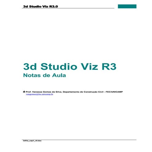 3DStudio Viz R3 aula apostilada INTRODUÇÃO | PDF
