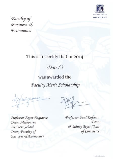 Dean's honours list | PDF