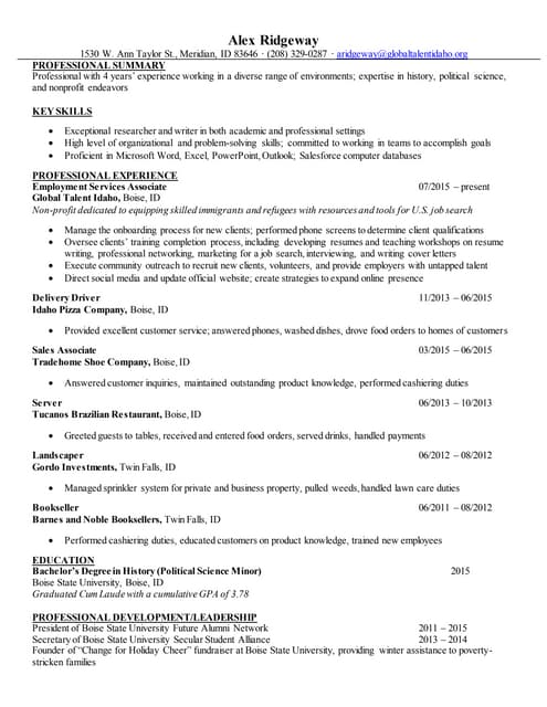 Alex Ridgeway presentations