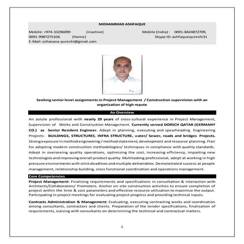 CV Ashfaq Sept. 2015 -BLDGS, INFRA STRS. | DOCX