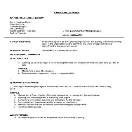 Anitha General Resume | DOCX