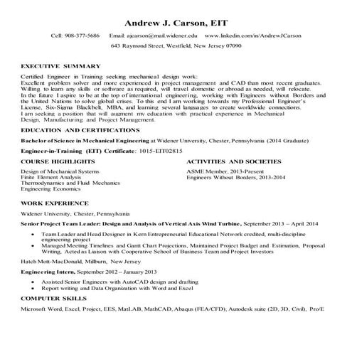 Carson Resume 2016 | DOCX