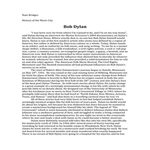 BOB DYLAN FINAL | PDF