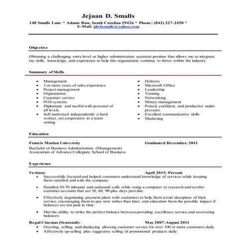 Multi Position Resume | DOCX
