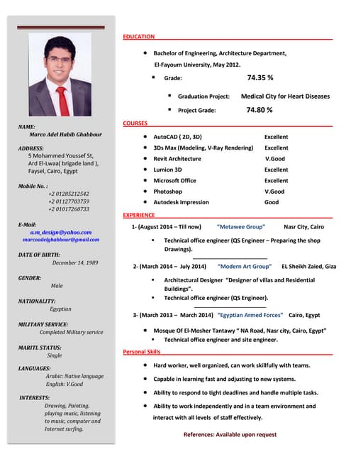 Architect C.V. | PDF