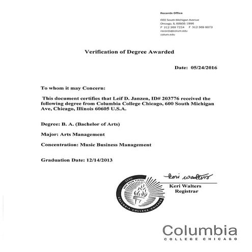 Degree Verification | PDF