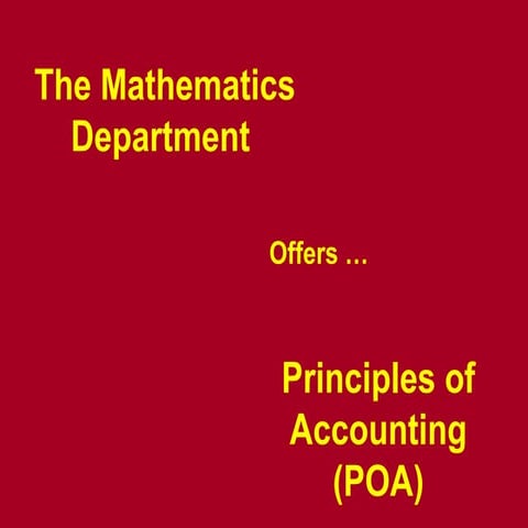 3E/3A Principles of Accounting | PPT | Secondary Education | Education