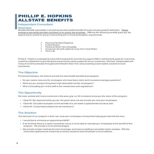 Allstate introduction | DOCX