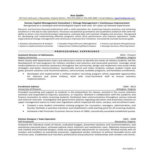 Ann Gatlin Professional Resume | DOC