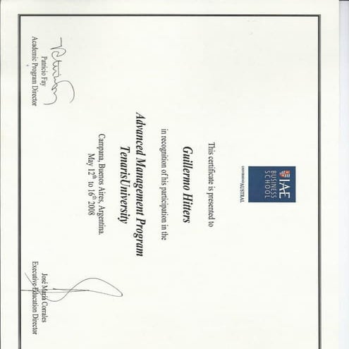 TS-IAE Advanced Management Program | PDF