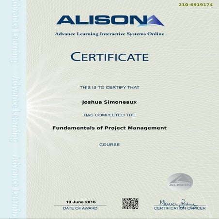 Fundamentals of Project Management