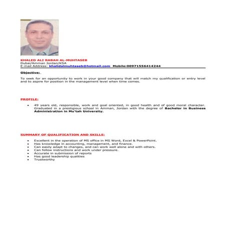 purchasing manager cv | DOC