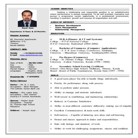 Joyal Jose_CV | PDF