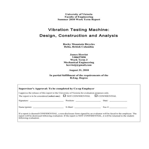 Report, Vibration Testing Machine-1 | PDF