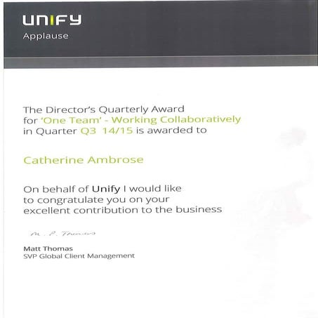 Directors Quarterly Award Q3 14-15 | PDF