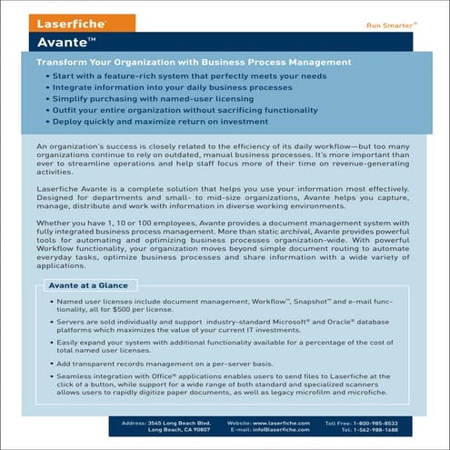 Avante_Datasheet | PDF