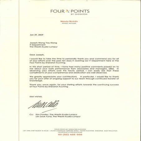 Compliment Letter | PDF