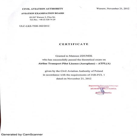 ATPL certificate | PDF