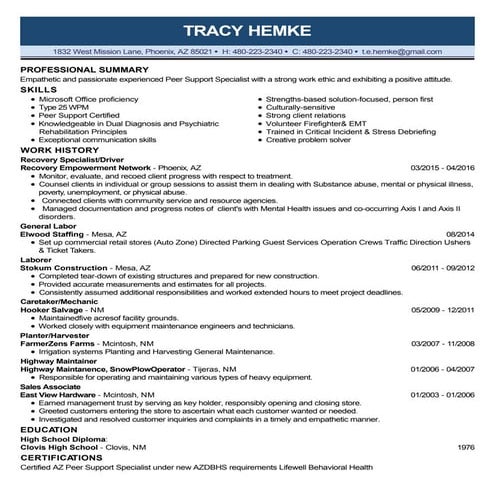 Tracy H ps | PDF