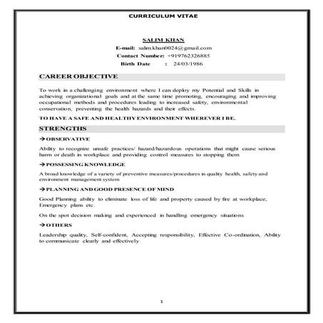 Salim Resume | DOCX | Business | Business and Finance