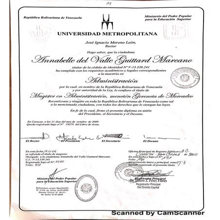 Titulo Apostillado MBA | PDF