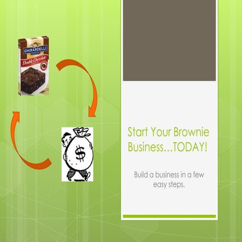 3 easy steps to a brownie business | PPTX