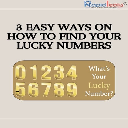 3 Easy Ways On How To Find Your Lucky Numbers | PDF | Dating | Family ...